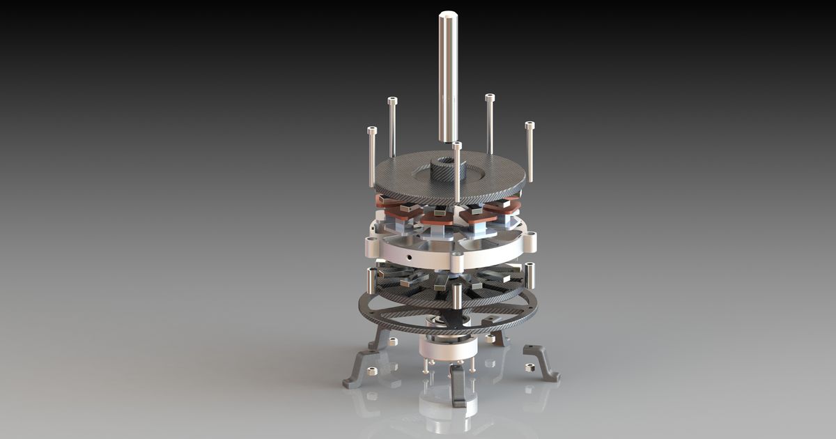 3D PRINTED AXIAL FLUX MOTOR (YOKELESS) by adriancubas | Download free ...