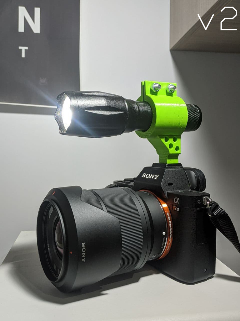 Hot shoe torch mount for camera by Simone | Download free STL model ...