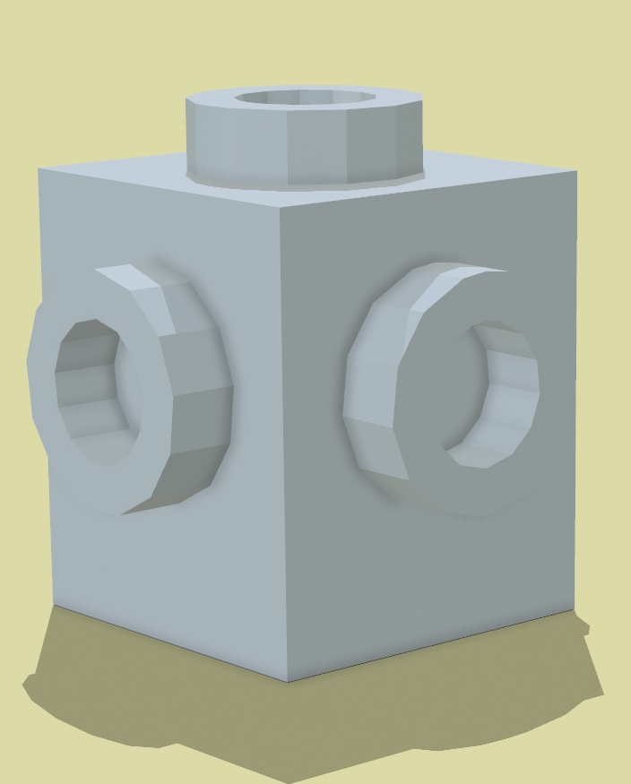 Lego modified brick with studs by The_3Dprinter-Wizard | Download free ...