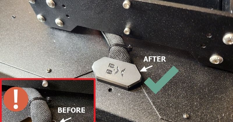 #0135 LCD Cable Exit Cover - Original Prusa Enclosure (OPE) by BuildX ...