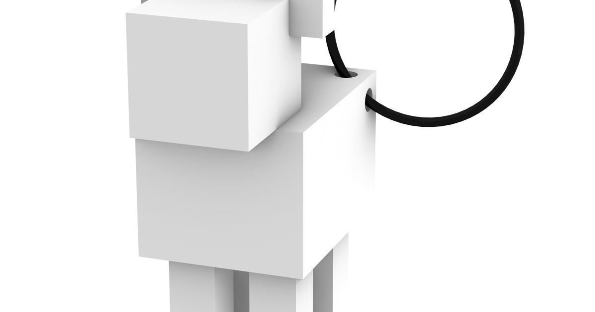 Cubic Key Chain Cow by Zigiant EL Sarkaoui | Download free STL model ...