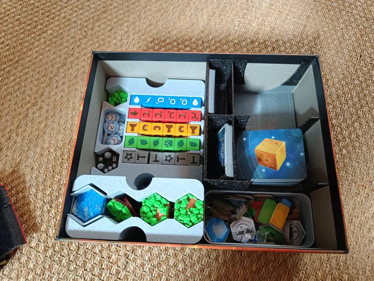 Terraforming mars the dice game insert with 3d tiles and card holder by ...