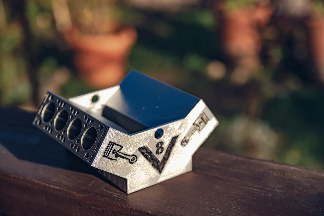 V8 Engine holder / organizer for phones and pendrives by lambonorbi ...