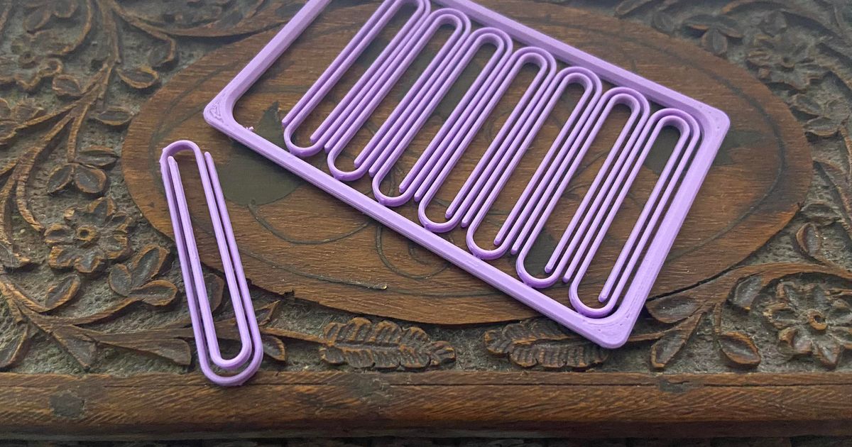 Paperclip Card by Niuthon | Download free STL model | Printables.com