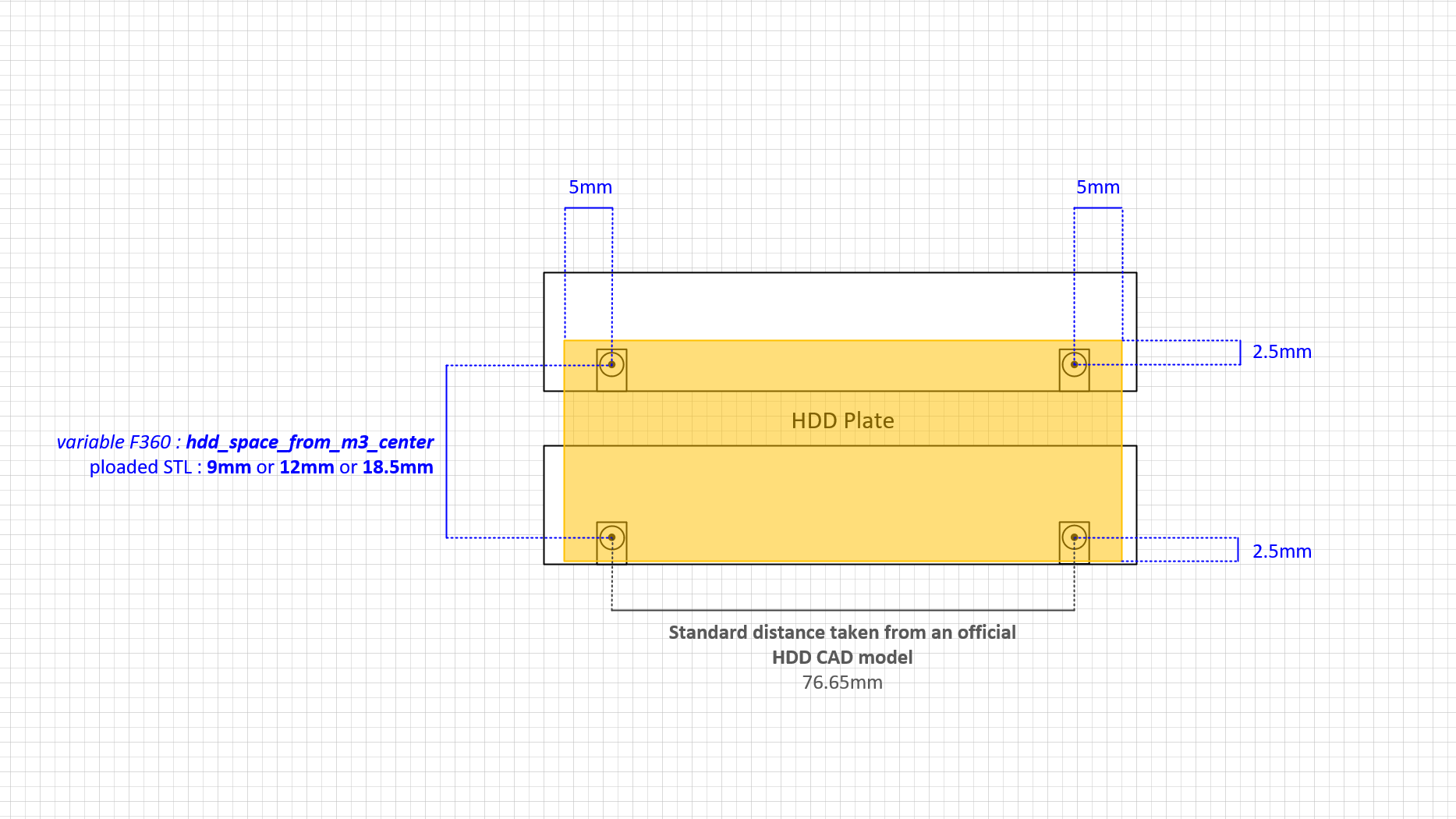 Spacer plate for two 2.5 inch HDDs by vinzcenzo | Download free STL ...