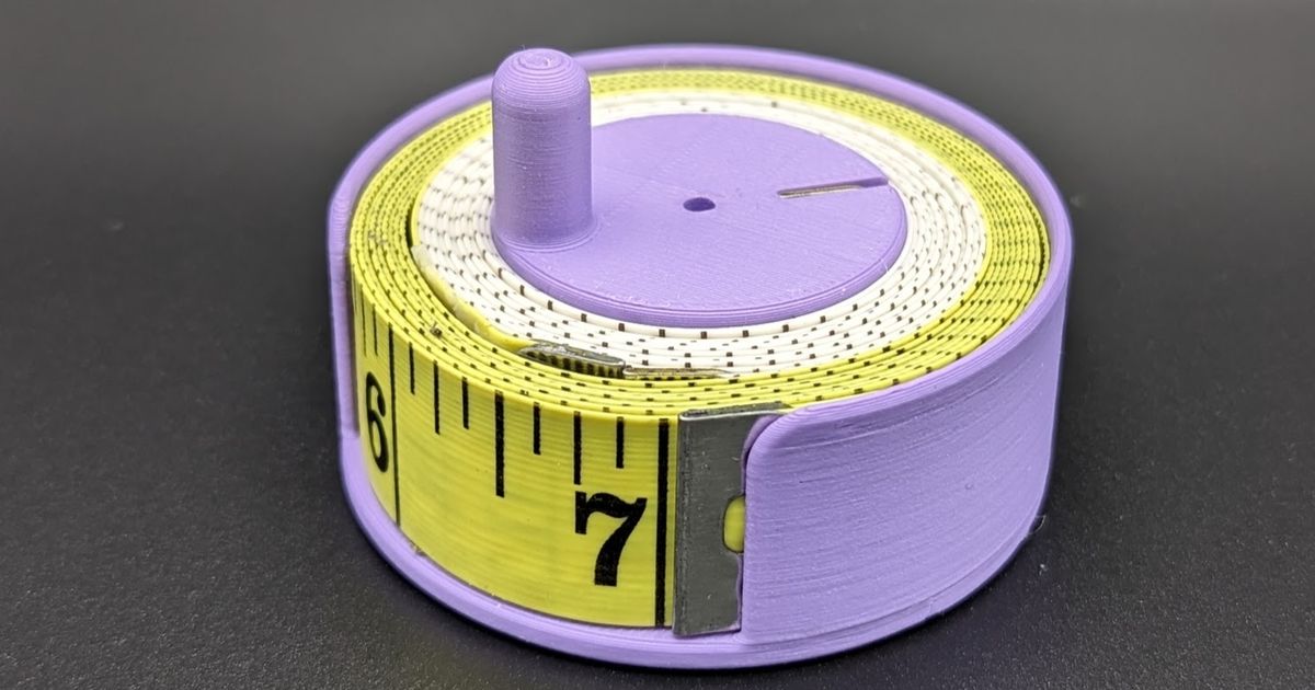 Tape Measure Spool for 120"/300cm - Print in Place by Scott711 ...