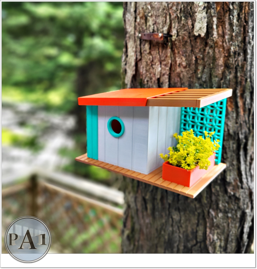 MID CENTURY MODERN (MCM) BIRDHOUSE by PA1_MAKER | Printables Store
