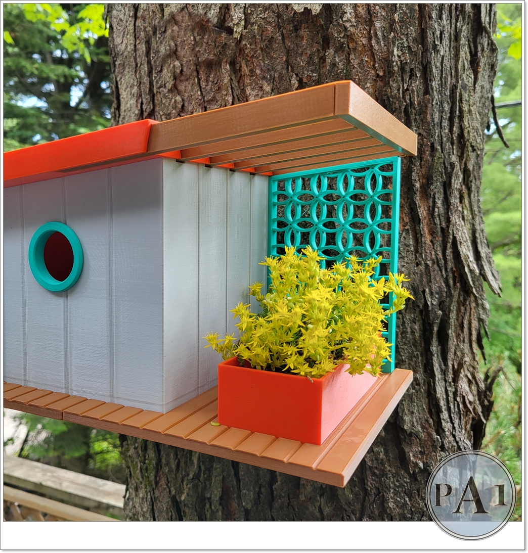 MID CENTURY MODERN (MCM) BIRDHOUSE by PA1_MAKER | Printables Store