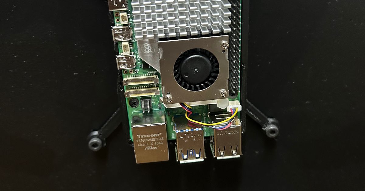 Raspberry Pi 5 Geekworm X1002 case with VESA by Cowboy3D | Download ... Raspberry Pi 5 Geekworm X1002 case with VESA by Cowboy3D | Download ...
