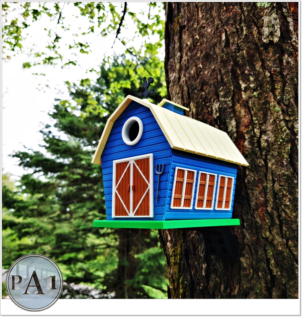 THE BARN! - CUTE RUSTIC BIRDHOUSE by PA1_MAKER | Printables Store