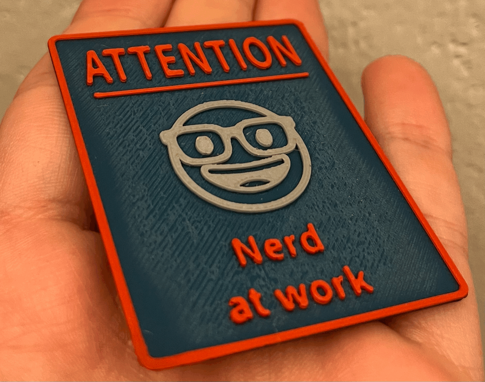 Attention nerd at work sign by Jackaxe_3 | Download free STL model ...
