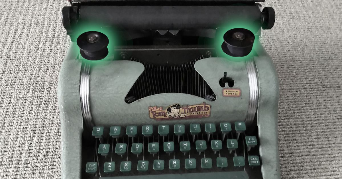 Tom Thumb Typewriter Ribbon Spool by HalfwitTomfoolery | Download free ...