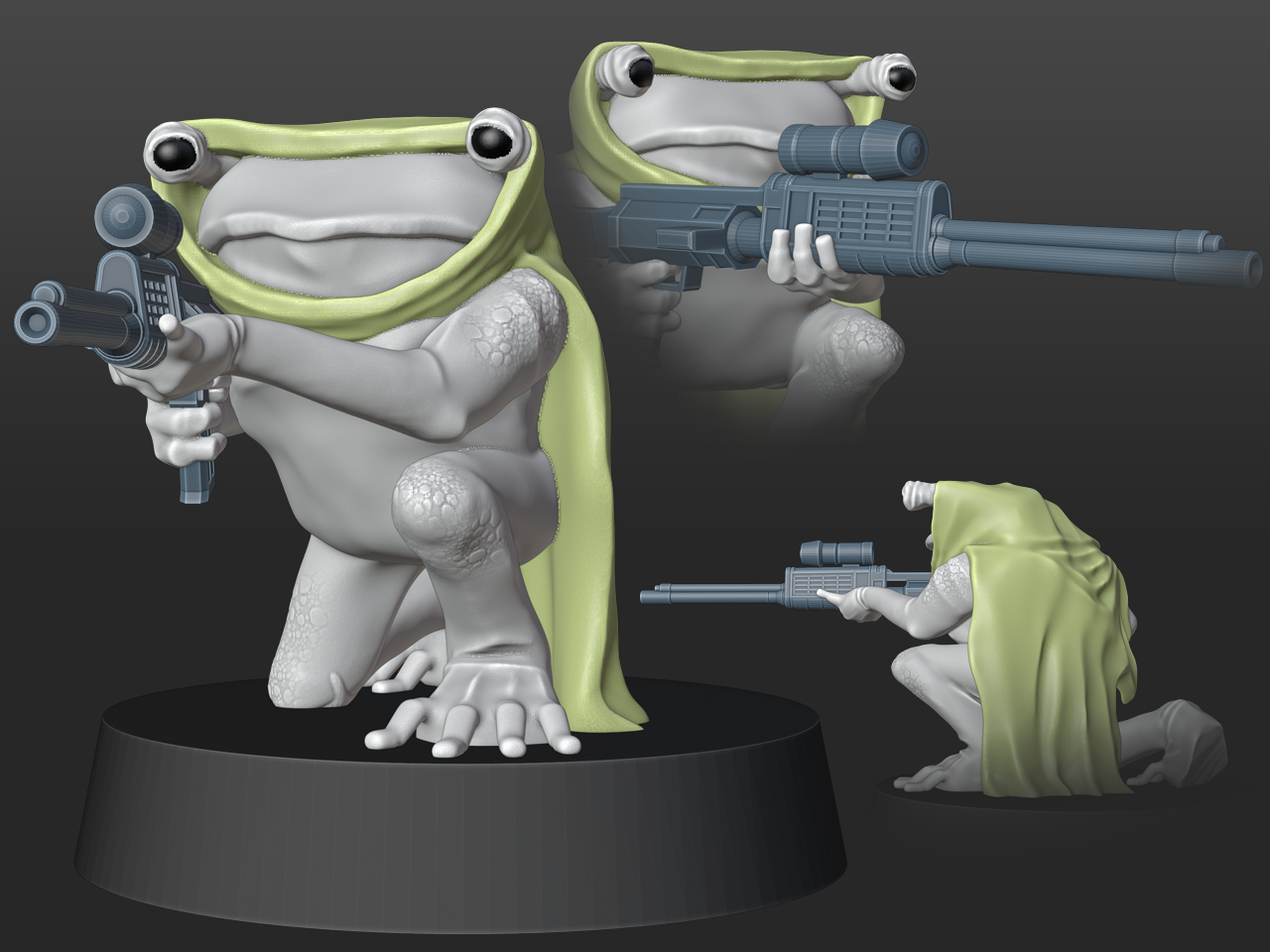Sniper Frog Alien (Pre-Supported) (Star Wars Legion Scale) by Benster ...