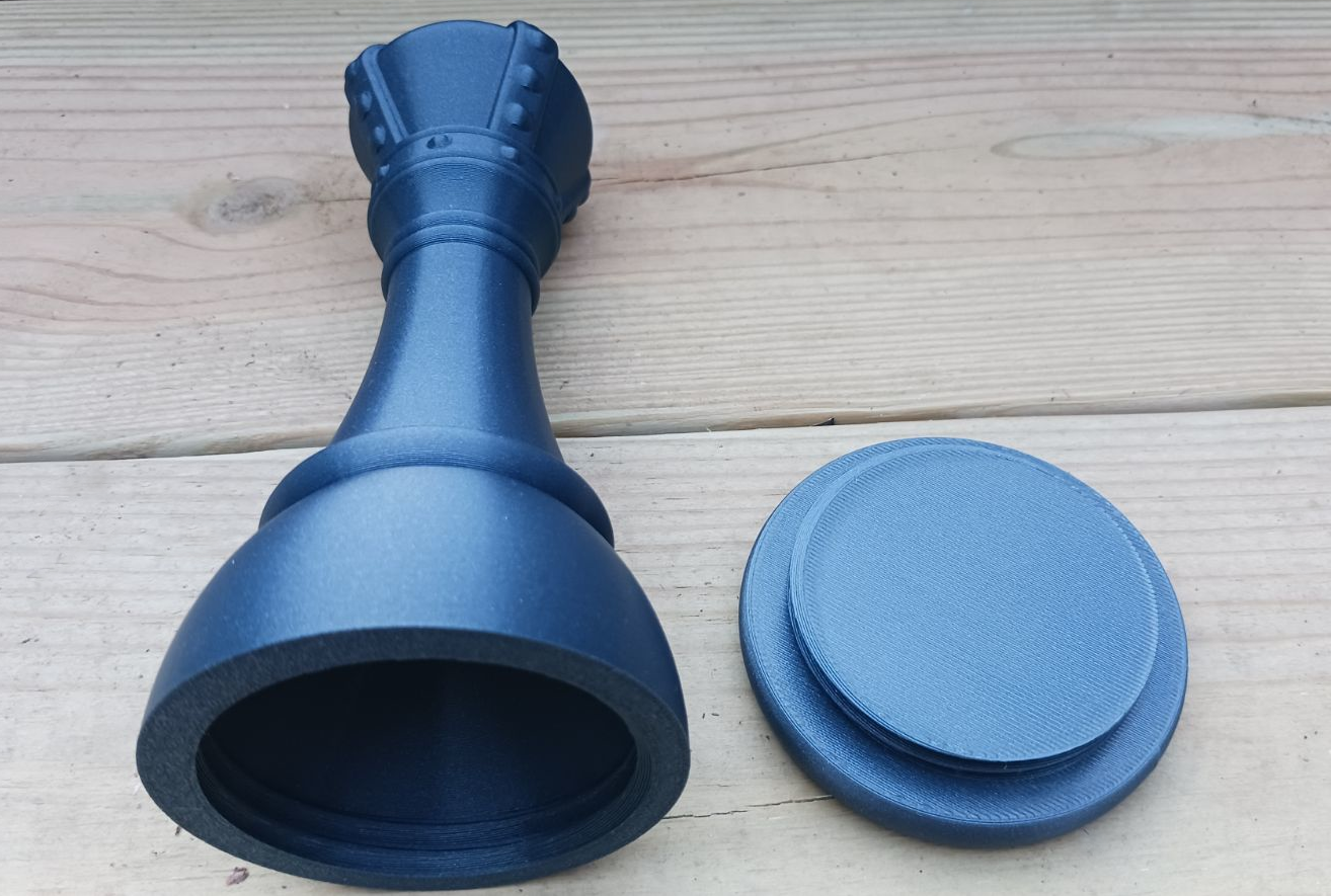 King Chess Piece Stash Container (stash portion optional) by Crunch 3D ...