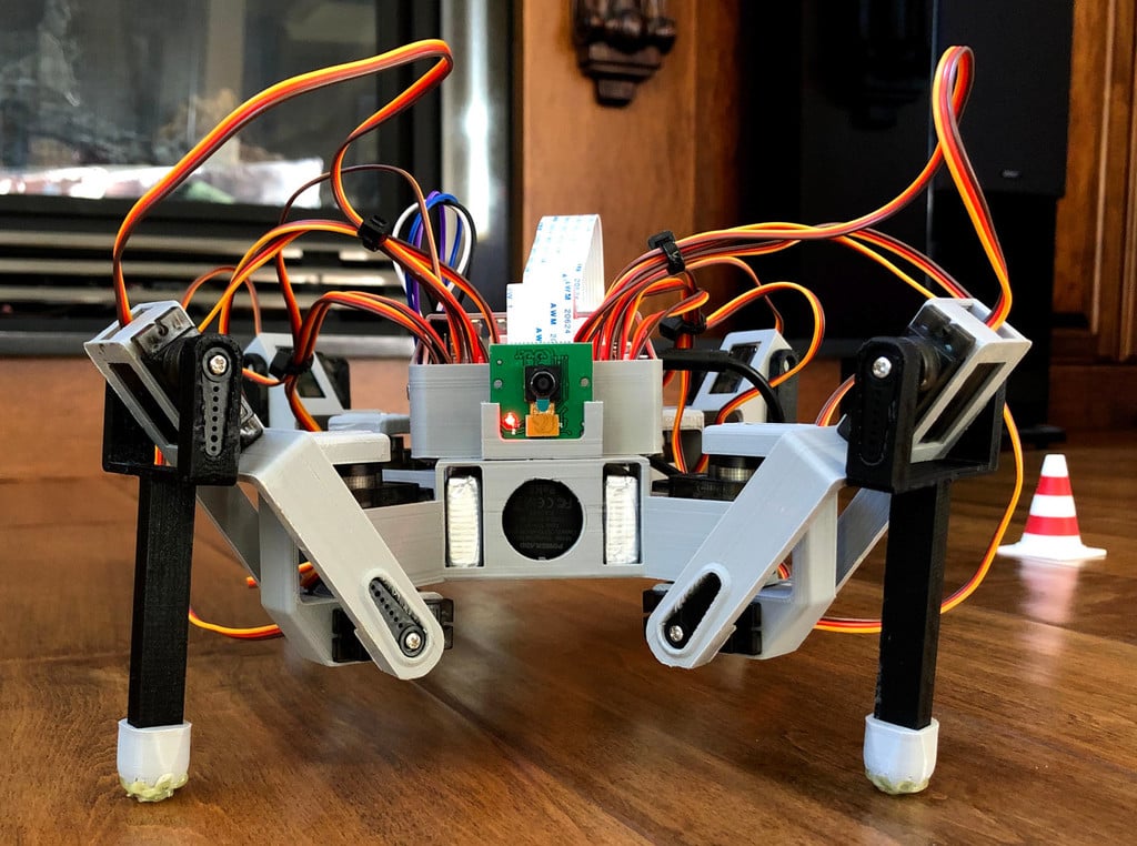 3D Printed Raspberry Pi Spider Robot Platform by MoreMorris | Download ...