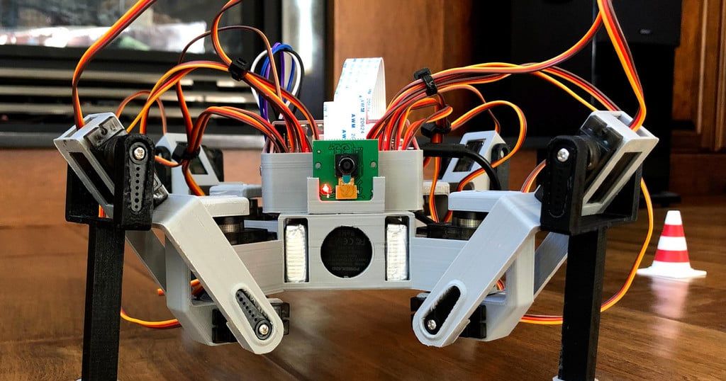 3D Printed Raspberry Pi Spider Robot Platform par MoreMorris | Téléchargez gratuitement un ...