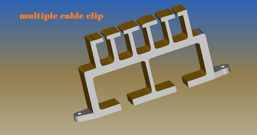 Multiple cable clip by Nicola | Download free STL model | Printables.com