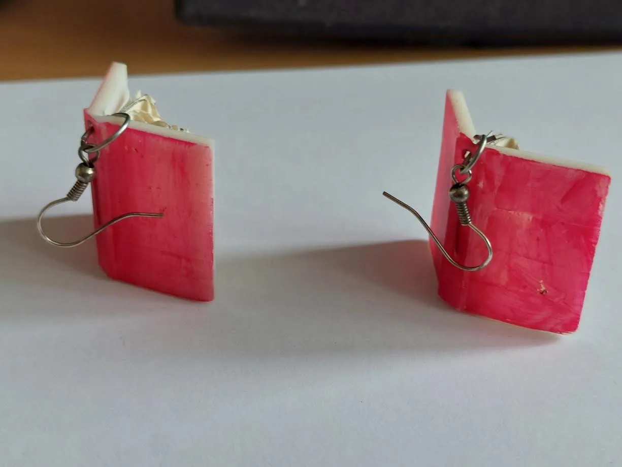 book earrings by Sasa | Download free STL model | Printables.com