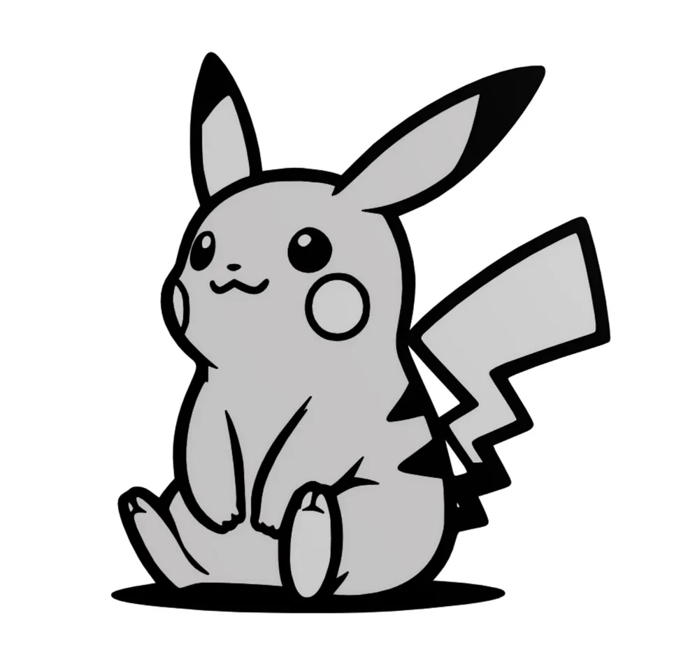 Pikachu wall art by klimoma | Download free STL model | Printables.com