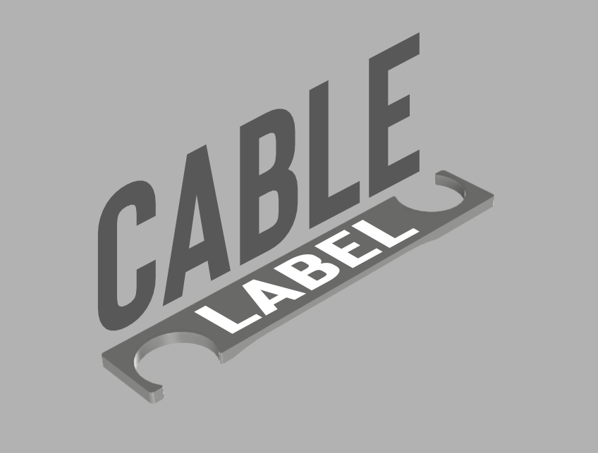 Cable Label by Kieran | Download free STL model | Printables.com