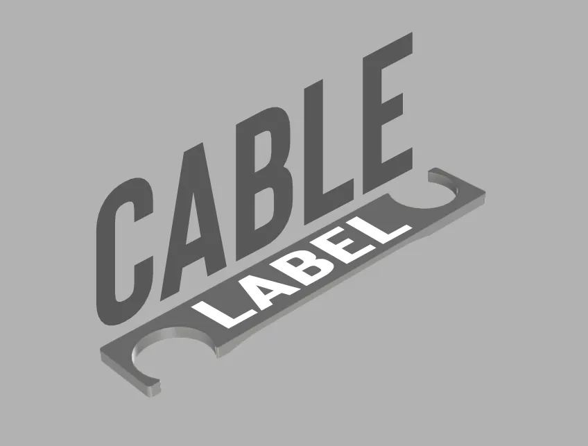 Cable Label by Kieran | Download free STL model | Printables.com