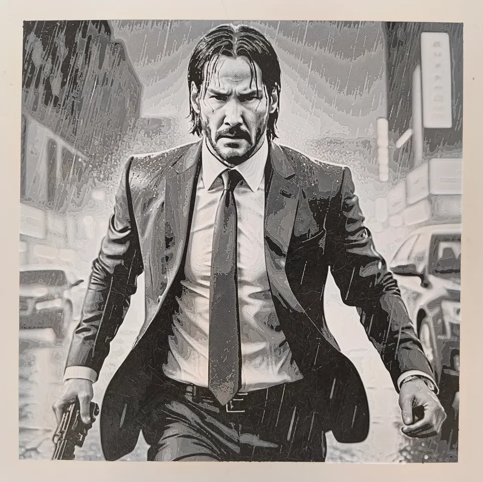 John Wick 2D Picture by Dr.Cox | Download free STL model | Printables.com