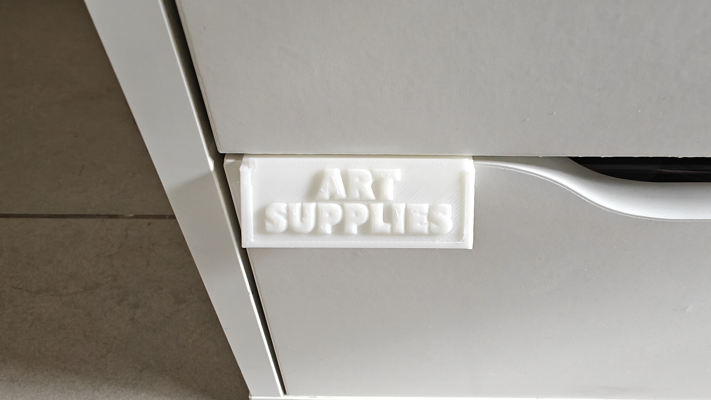 Alex drawer label tag by AMPrinting | Download free STL model ...