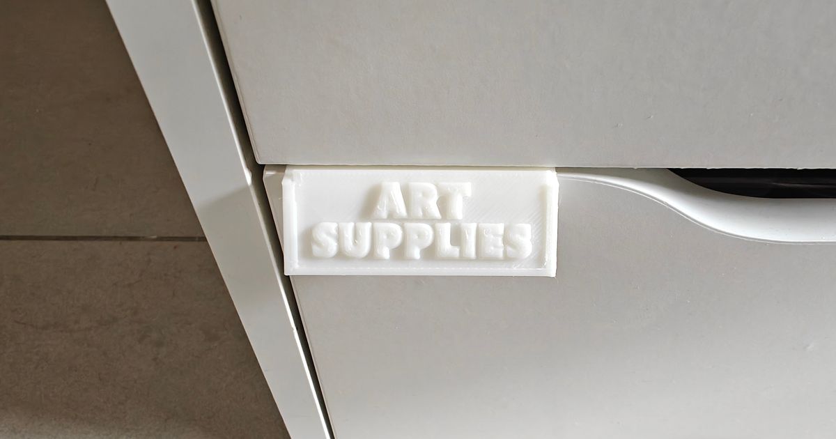 Alex drawer label tag by AMPrinting | Download free STL model ...