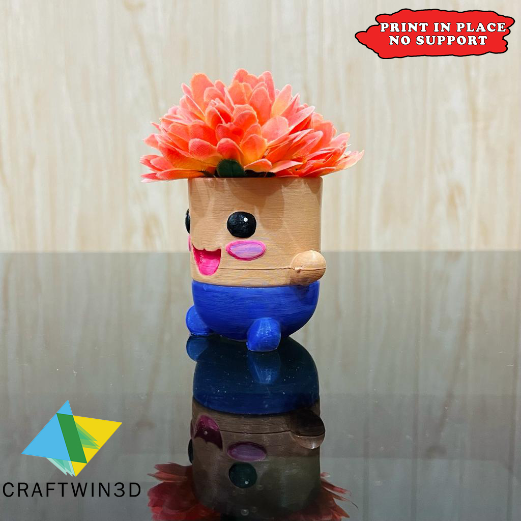 Happy Pot by Craftwin3d | Download free STL model | Printables.com