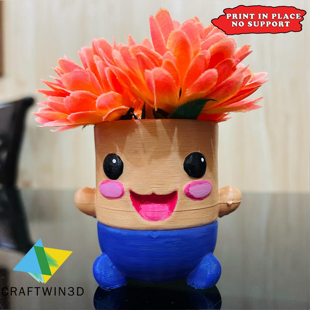 Happy Pot by Craftwin3d | Download free STL model | Printables.com