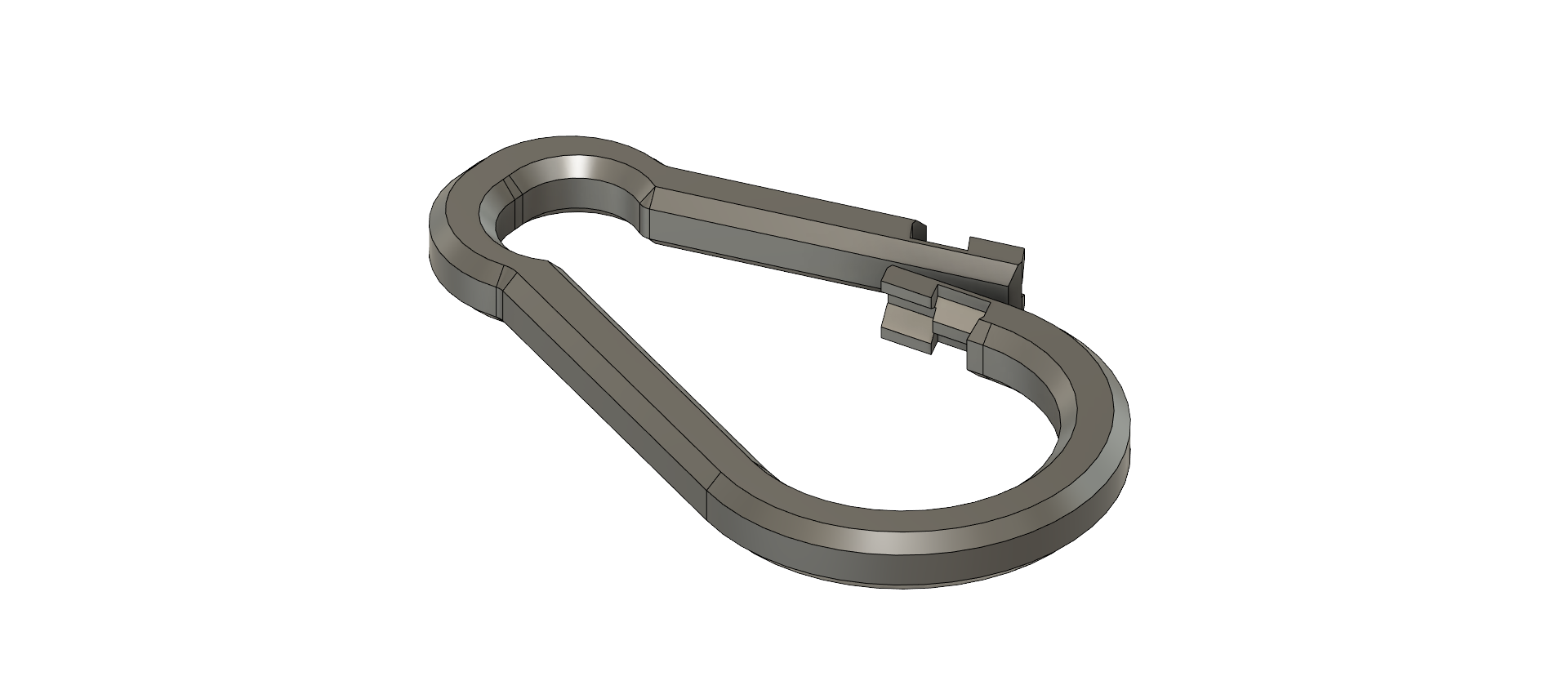 Strong Carabiner with Snap-Lock (easy-to-print without support) by ...