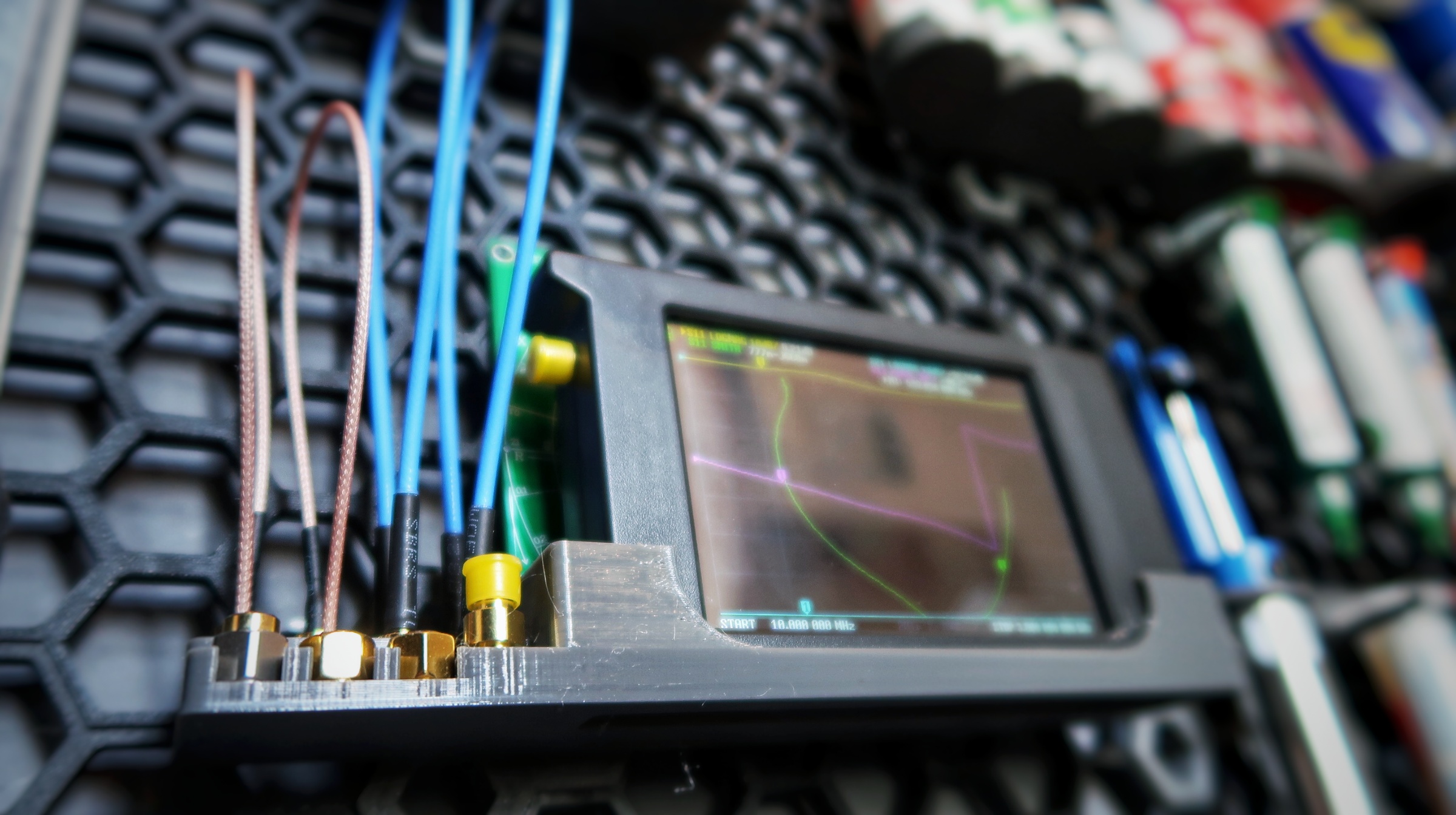 NanoVNA and RF Test Board Holder for HSW by nuxnik | Download free STL ...