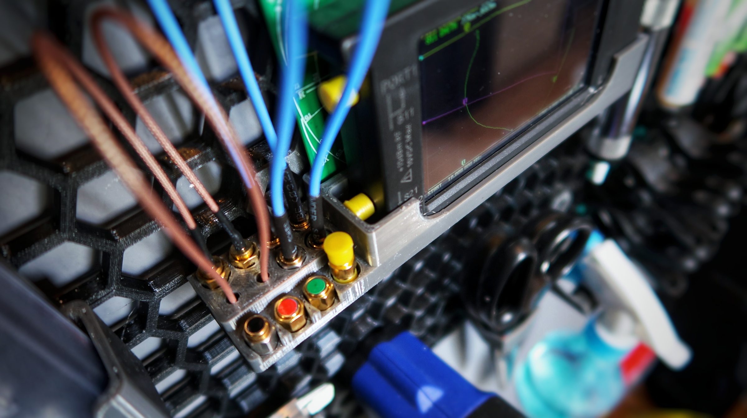 NanoVNA and RF Test Board Holder for HSW by nuxnik | Download free STL ...