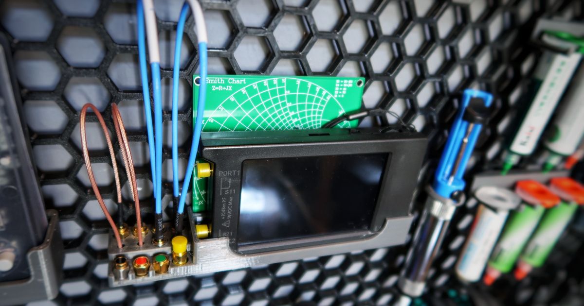 NanoVNA and RF Test Board Holder for HSW by nuxnik | Download free STL ...
