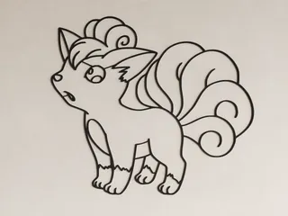 vulpix coloring page printable