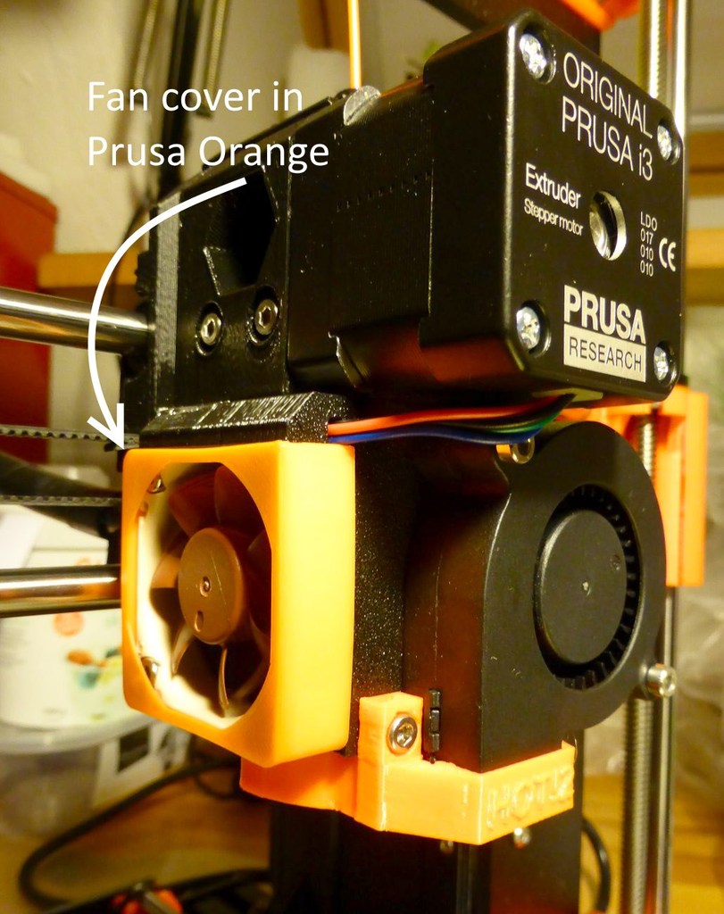Fan Cover SnapOn for Prusa MK2.5/MK3/S/+ by Area51 | Download free STL ...