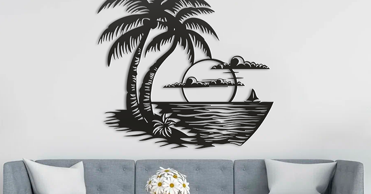 Sunset with Palm by mishkin2 | Download free STL model | Printables.com