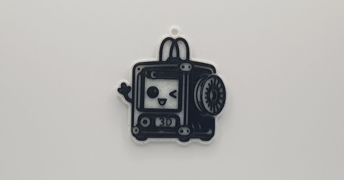Happy 3D Printer Keychain by FC2M3D | Download free STL model ...