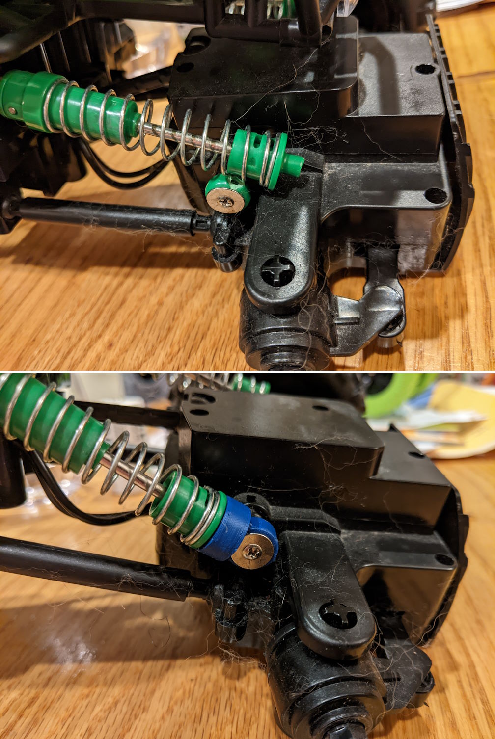 Replacement spring perches for DOUBLE E 1:12 Scale Large Remote Control ...