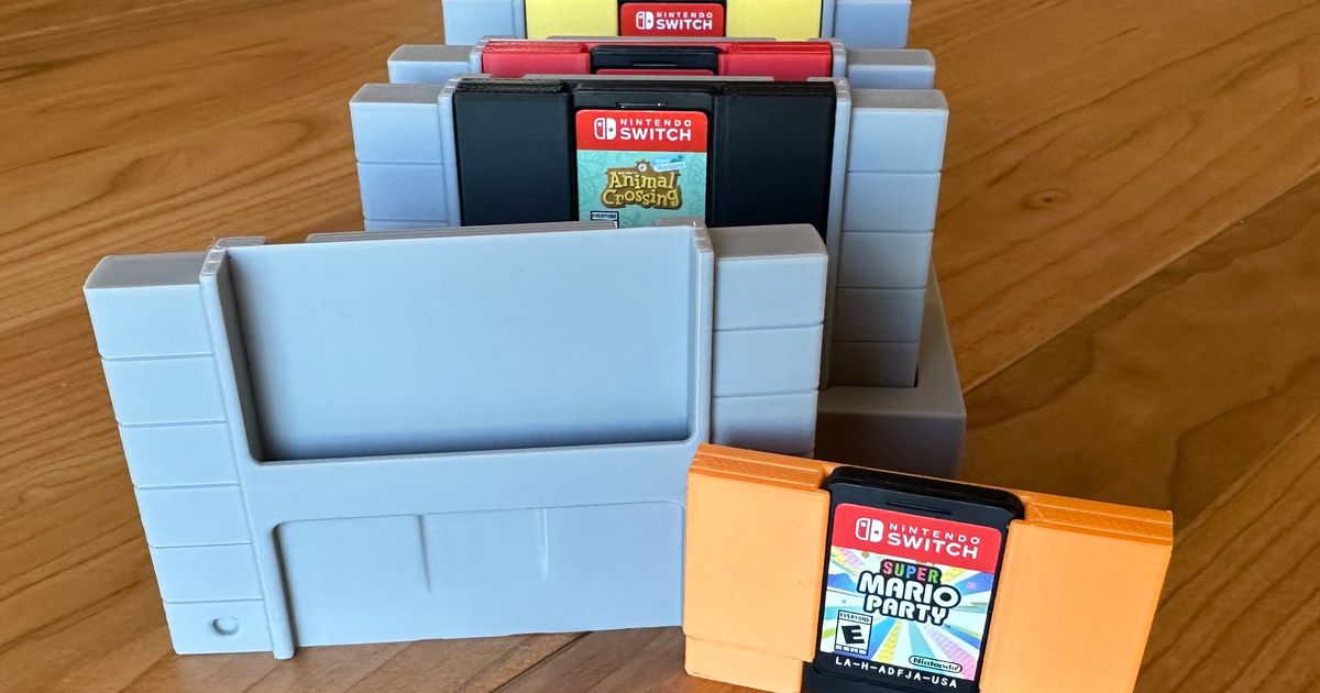 Retro SNES Switch Cartridge Display by kcskrafts | Download free STL ...