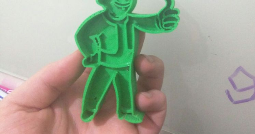 Fallout 4 Vault Boy Cookie Cutter by Gadget Prints | Download free STL ...