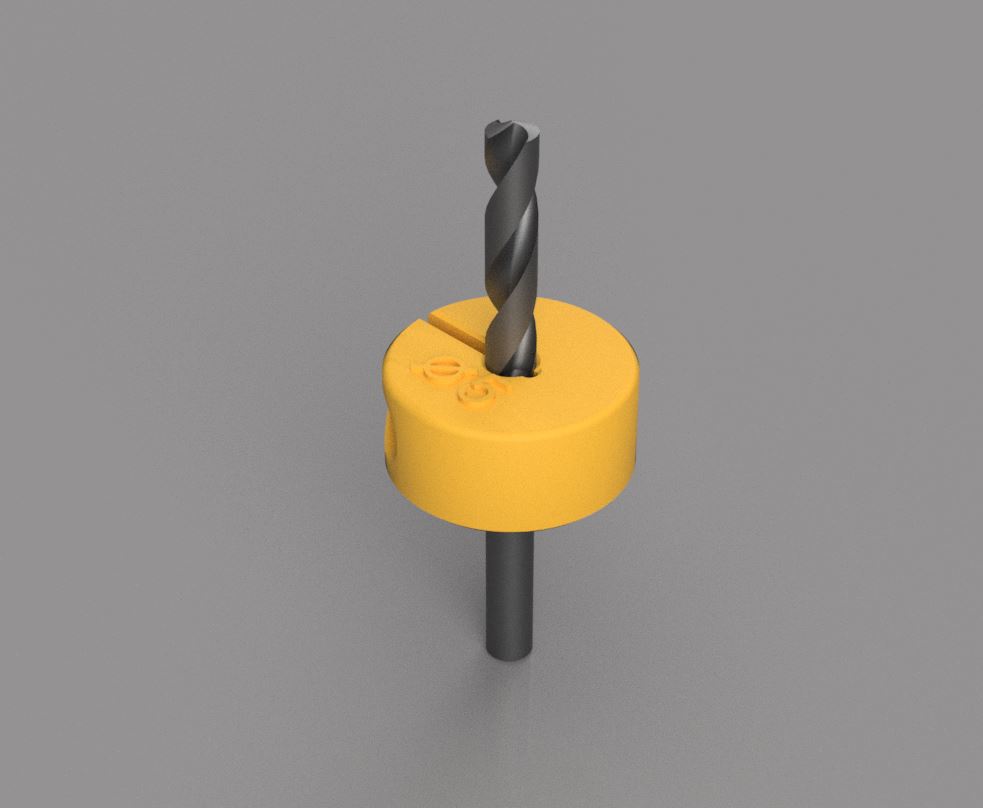 Drill Stopper 5mm diameter M3 Thread by BasementLAB | Download free STL ...