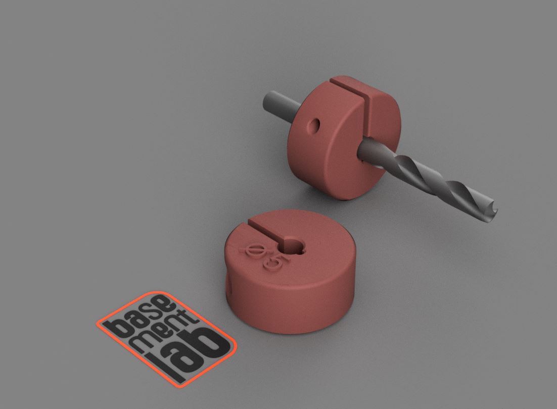 Drill Stopper 5mm diameter M3 Thread by BasementLAB | Download free STL ...