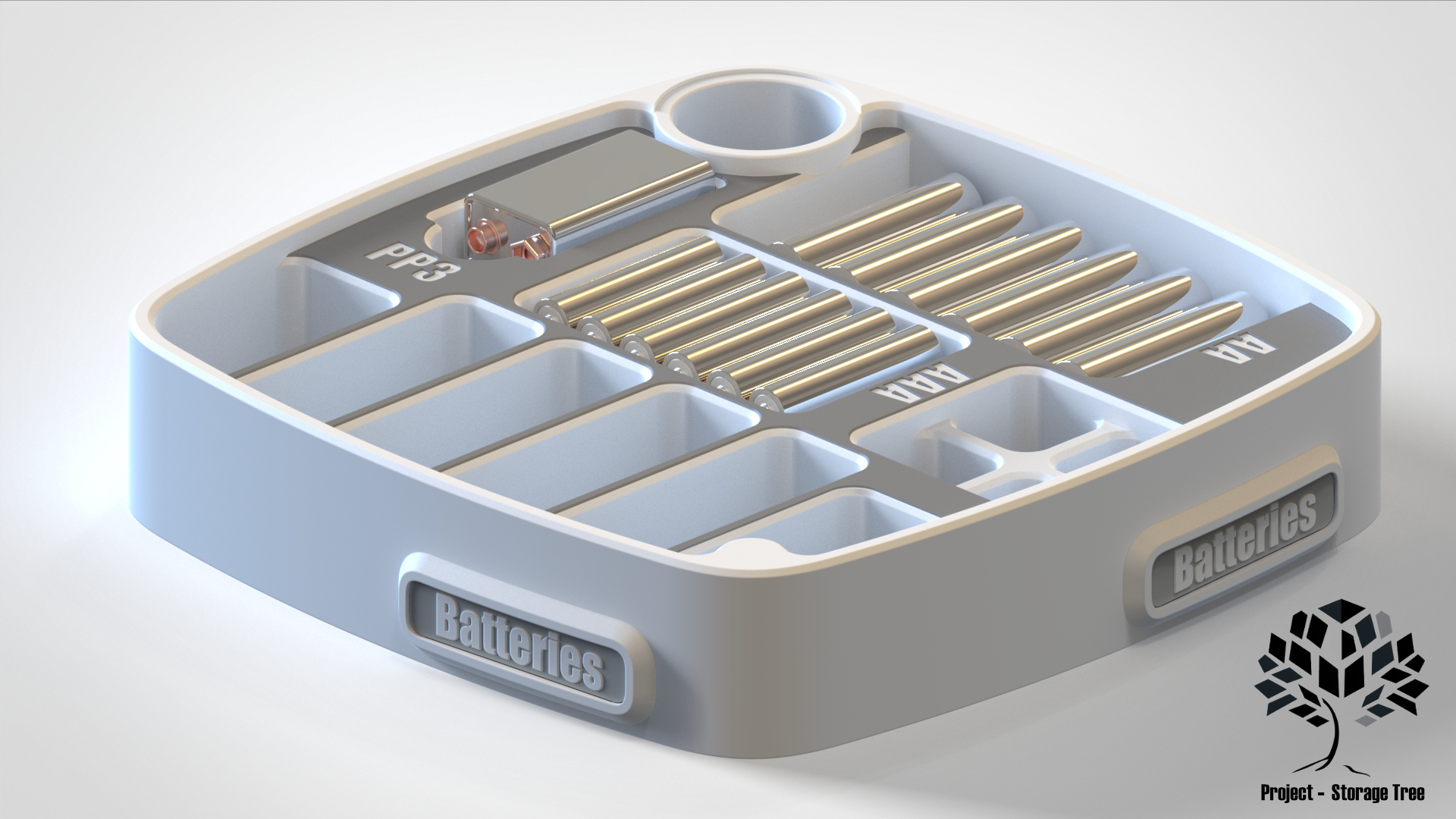 Storage Tree - Leaf for Batteries by Jorge | Download free STL model ...