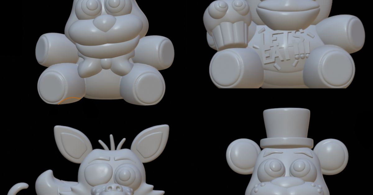 Fnaf Plushies by MystChic Art | Download free STL model | Printables.com