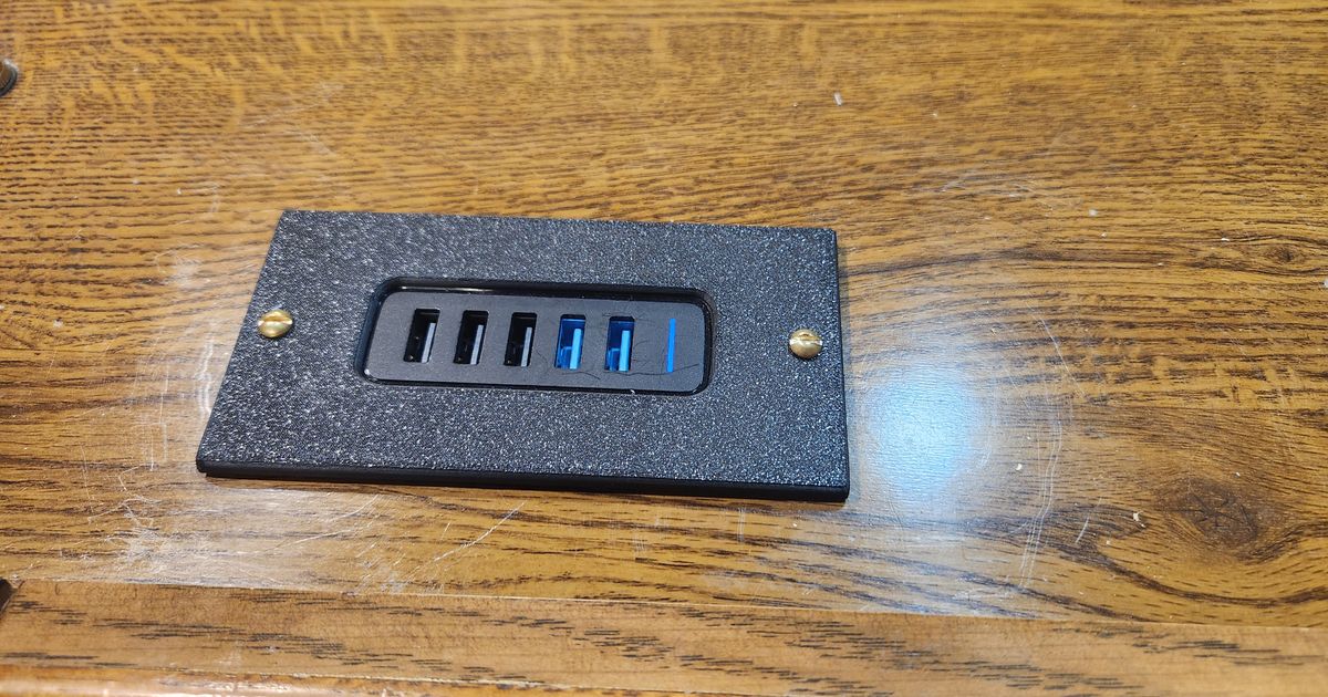 Anker USB PowerPort Recess Mount by bluenine | Download free STL model ...