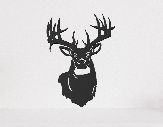 Deer 2D Art Wall Decoration by PecaCZ | Download free STL model ...