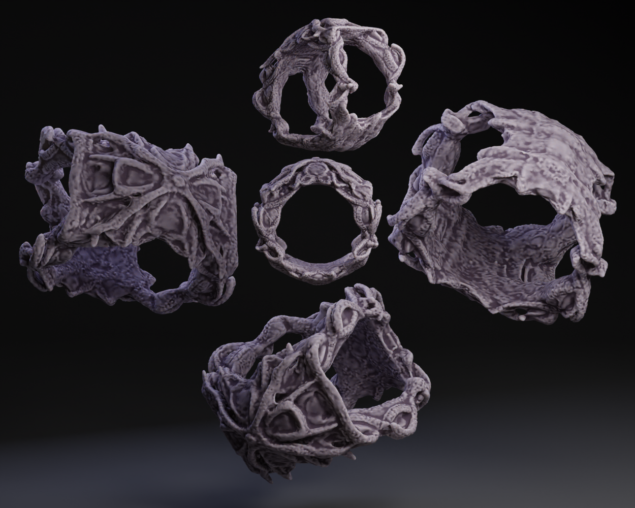 Chaos Finger Cage / Ring by Peter Farell | Printables Store