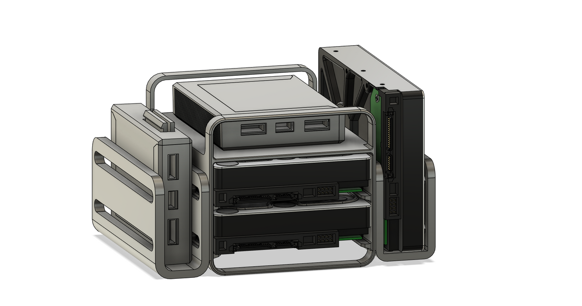 ZimaBoard/ZimaBlade 2 Bay HDD Stand Add-ons by jerryk7 | Download free ...