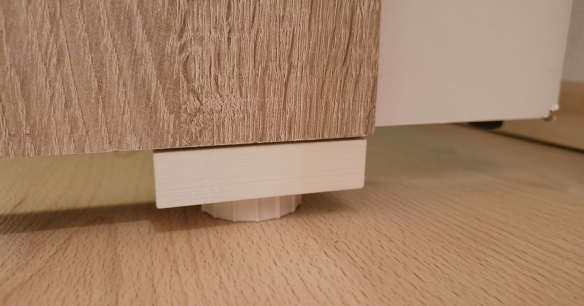Adjustable table foot by Wajpie | Download free STL model | Printables.com